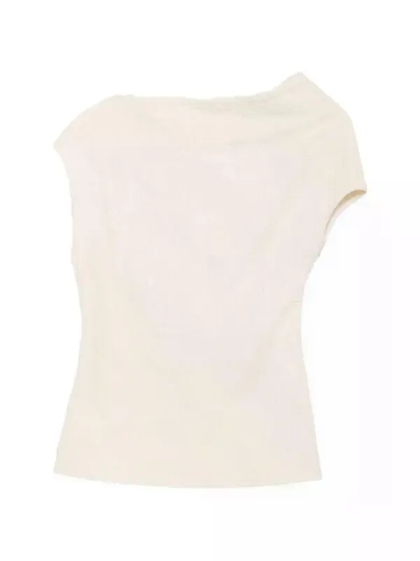 TOTEME Asymmetric Textured Top - Neutrals