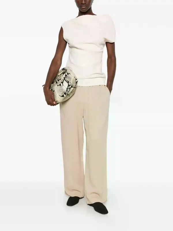 TOTEME Asymmetric Textured Top - Neutrals