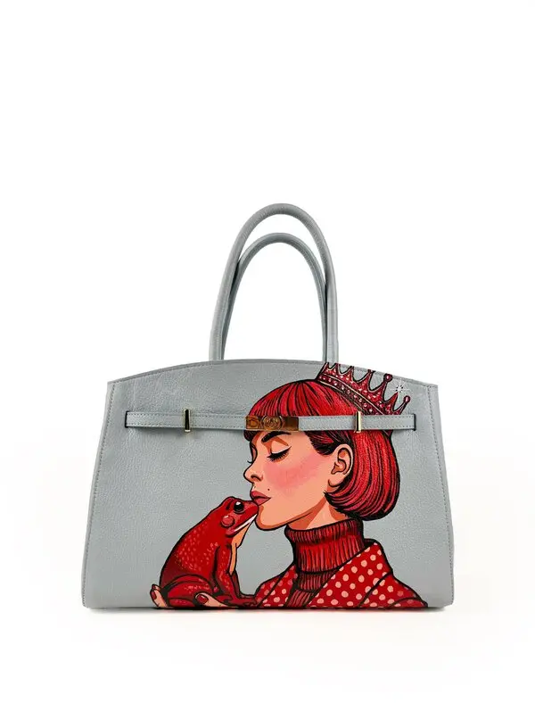MAISON RUBAIYAT Gisèle Prince Charming Hand-painted Leather Bag