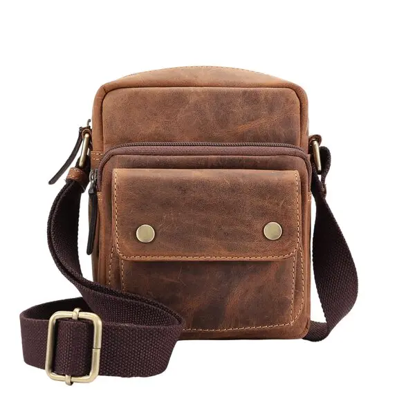 LLOYD BAKER LONDON Benson Distressed Leather Crossbody Bag