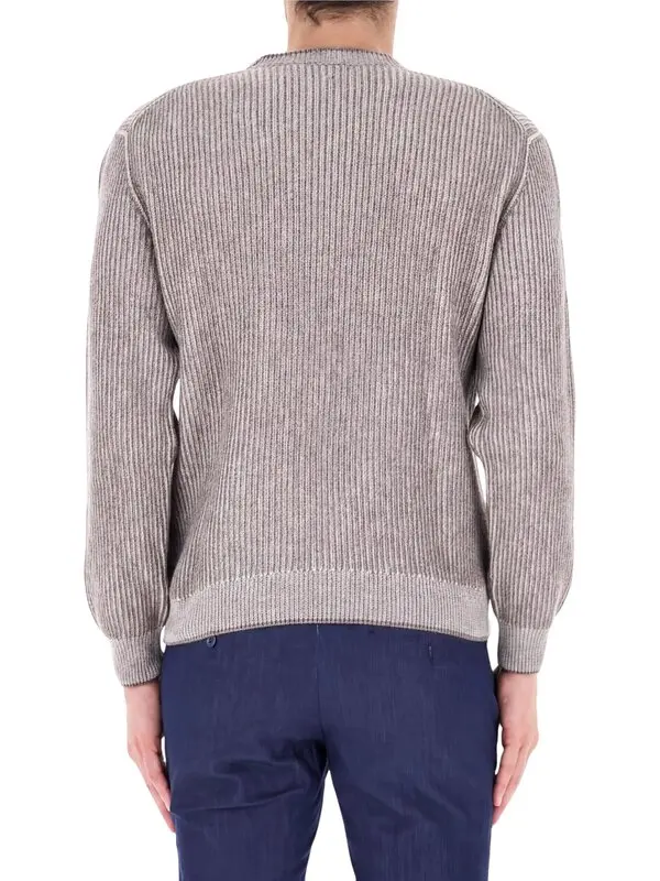 Paul & Shark Ribbed-knit Crew-neck Sweater By
