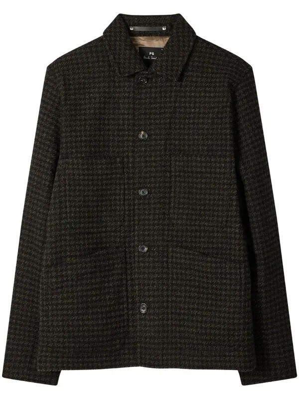 Paul Smith Dogtooth Wool-blend Chore Jacket