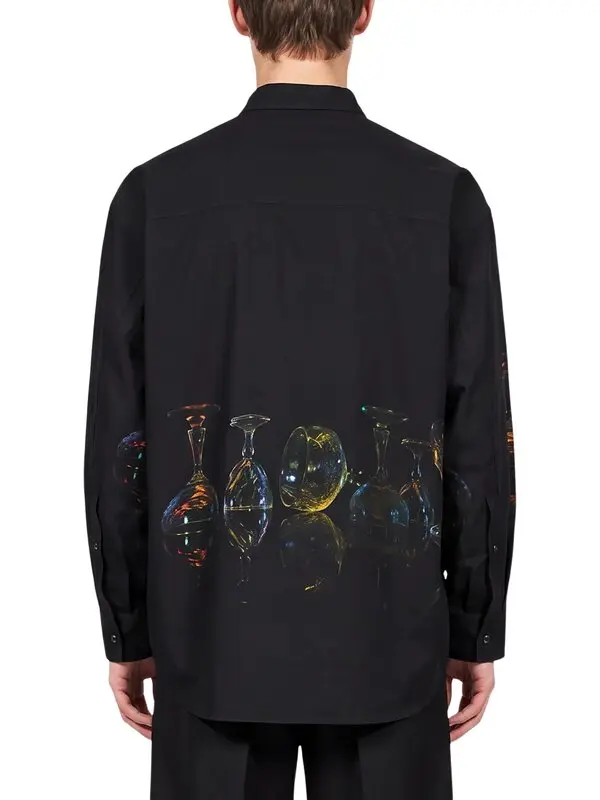 MAGLIANO Glass-print Long-sleeve Shirt