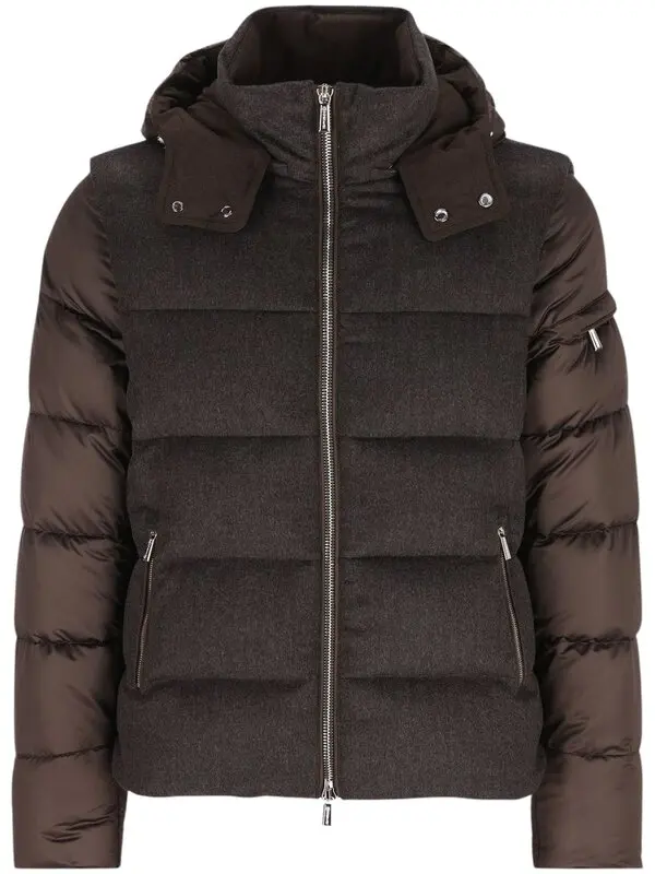 MOORER Quilted Hooded Down Jacket