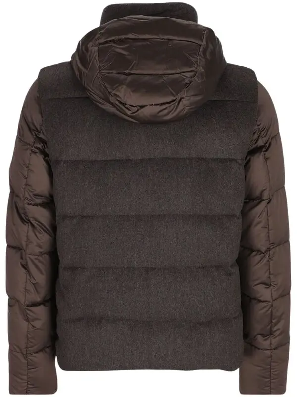 MOORER Quilted Hooded Down Jacket
