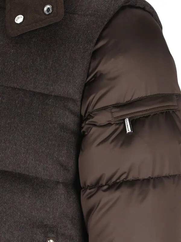 MOORER Quilted Hooded Down Jacket