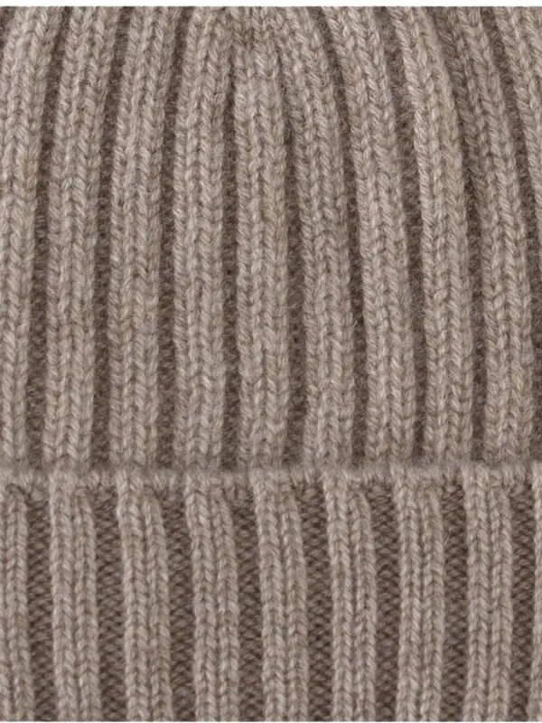 RIVIERA CASHMERE Rib Knit Beanie 3
