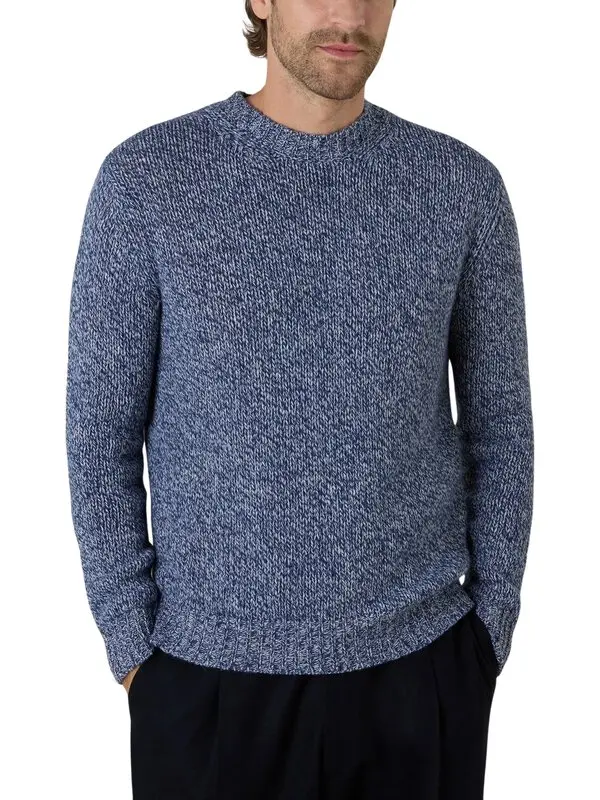 Boglioli Wool Cashmere Mouliné Crewneck Sweater