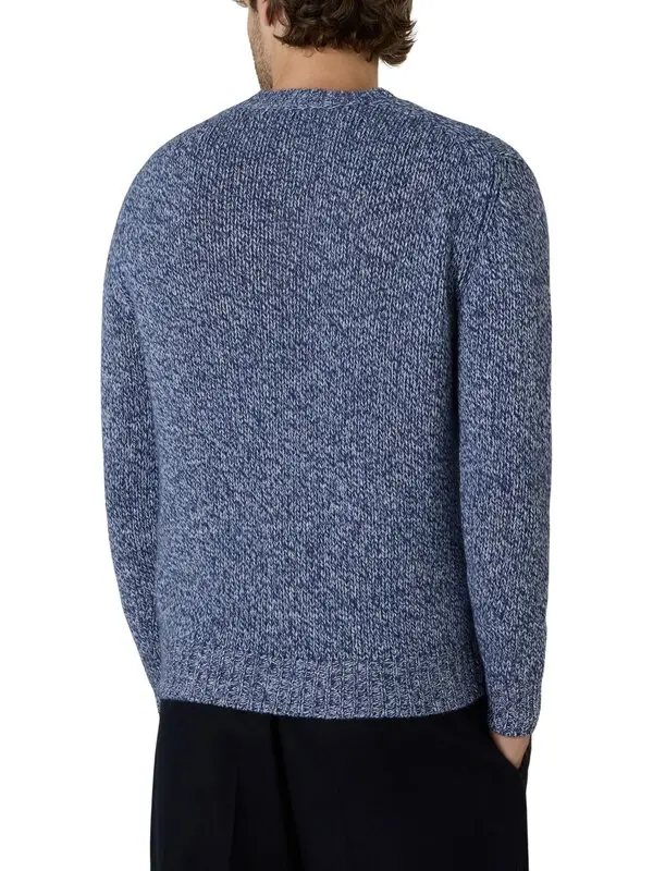 Boglioli Wool Cashmere Mouliné Crewneck Sweater