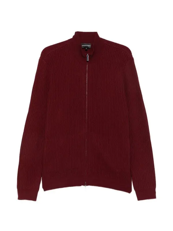 Emporio Armani Wool Zipped Cardigan