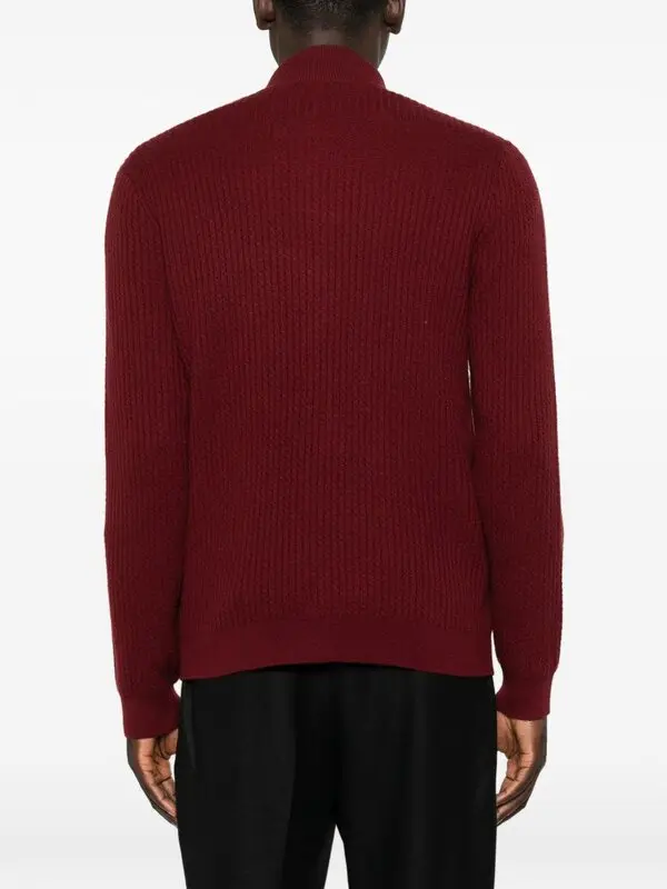 Emporio Armani Wool Zipped Cardigan