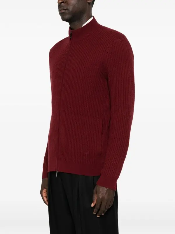 Emporio Armani Wool Zipped Cardigan