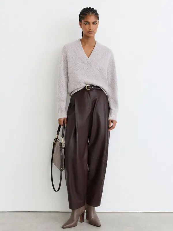 REISS Nova Cashmere-blend Bouclé V-neck Jumper