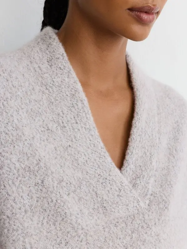 REISS Nova Cashmere-blend Bouclé V-neck Jumper