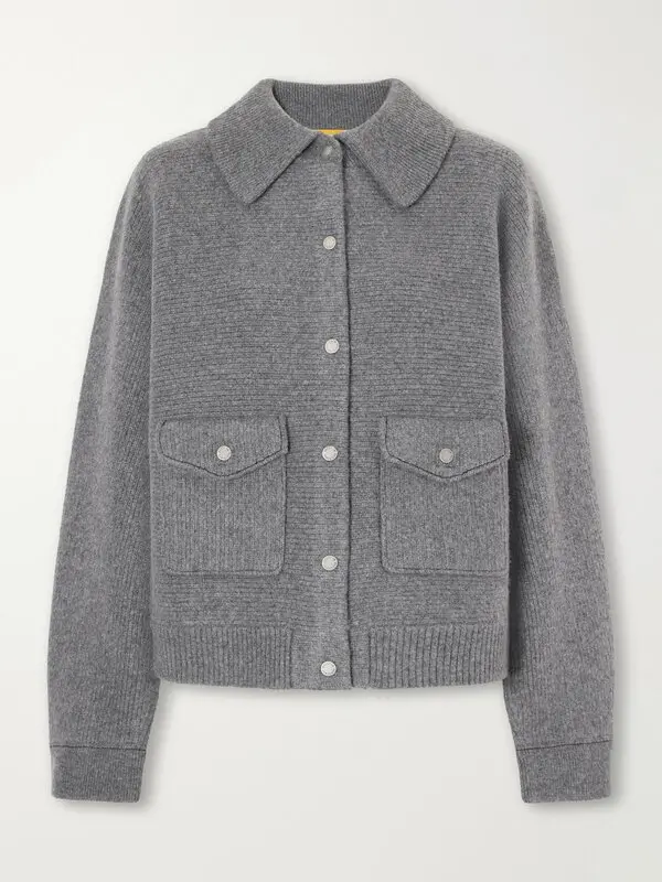 Guest In Residence Rib-knitted Felted Wool And Cashmere-blend Jacket