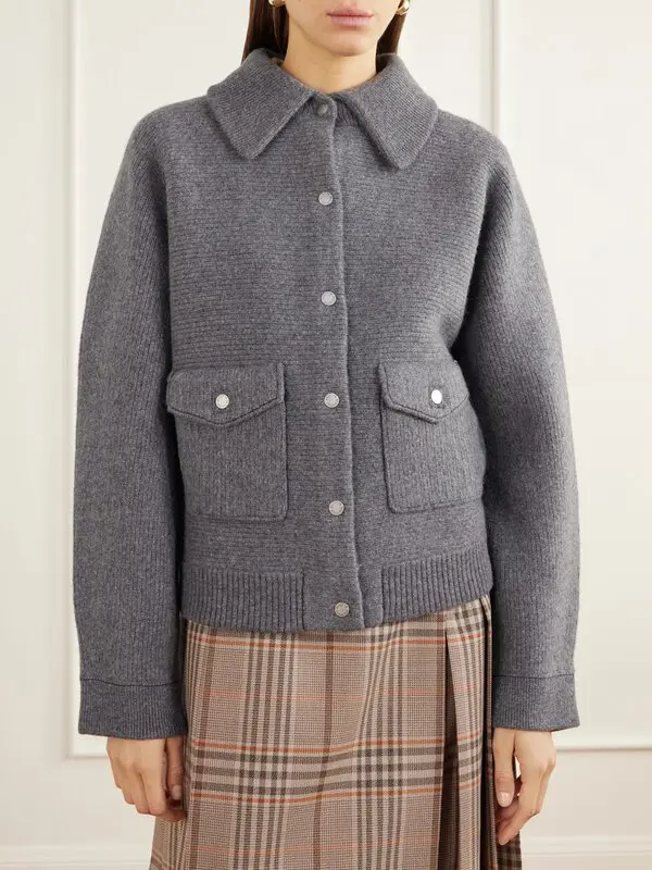 Guest In Residence Rib-knitted Felted Wool And Cashmere-blend Jacket