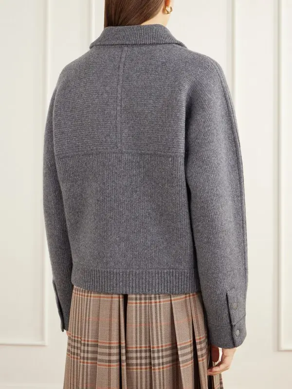Guest In Residence Rib-knitted Felted Wool And Cashmere-blend Jacket