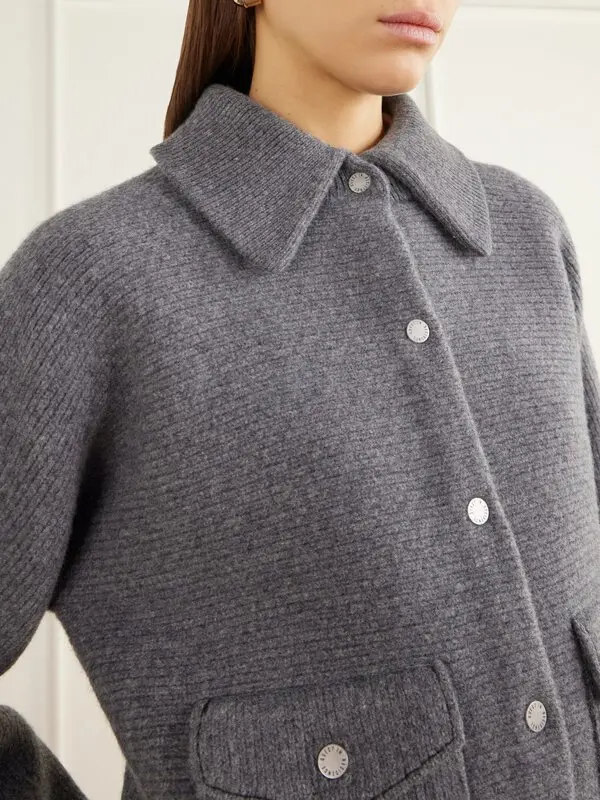 Guest In Residence Rib-knitted Felted Wool And Cashmere-blend Jacket
