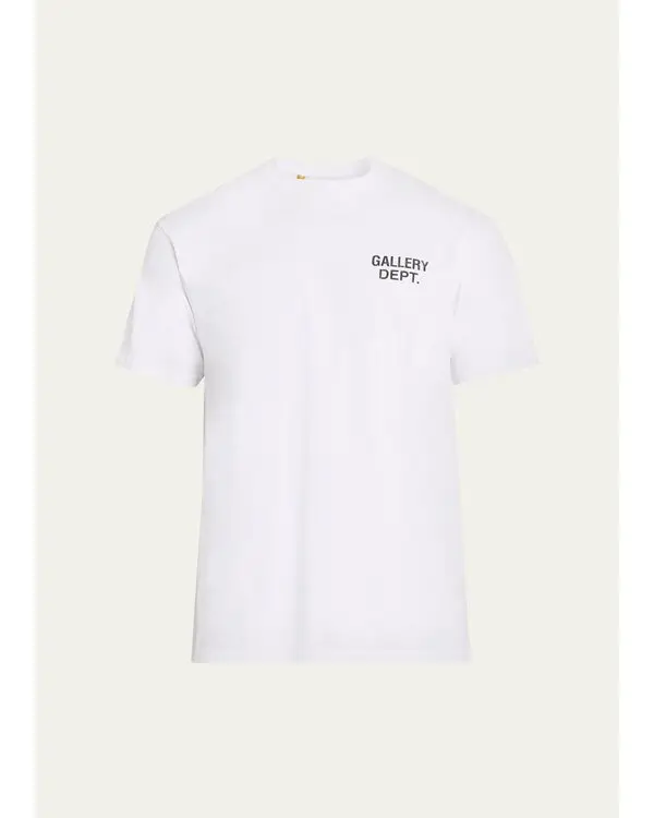 GALLERY DEPT. Cotton Jersey Logo-back Crewneck T-shirt - Clean Whit