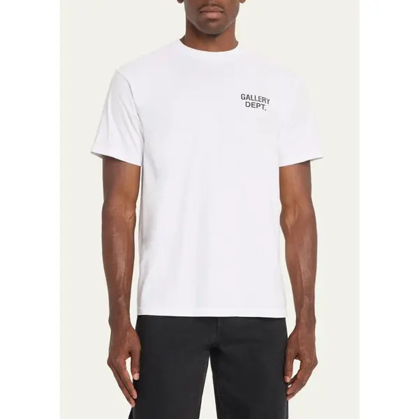 GALLERY DEPT. Cotton Jersey Logo-back Crewneck T-shirt - Clean Whit