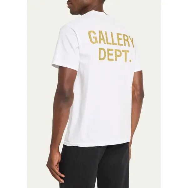 GALLERY DEPT. Cotton Jersey Logo-back Crewneck T-shirt - Clean Whit