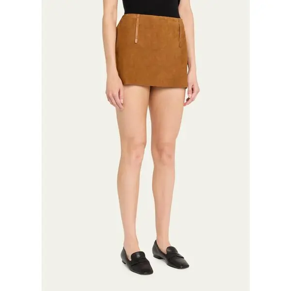 All Three Tirza Suede Mini Skirt