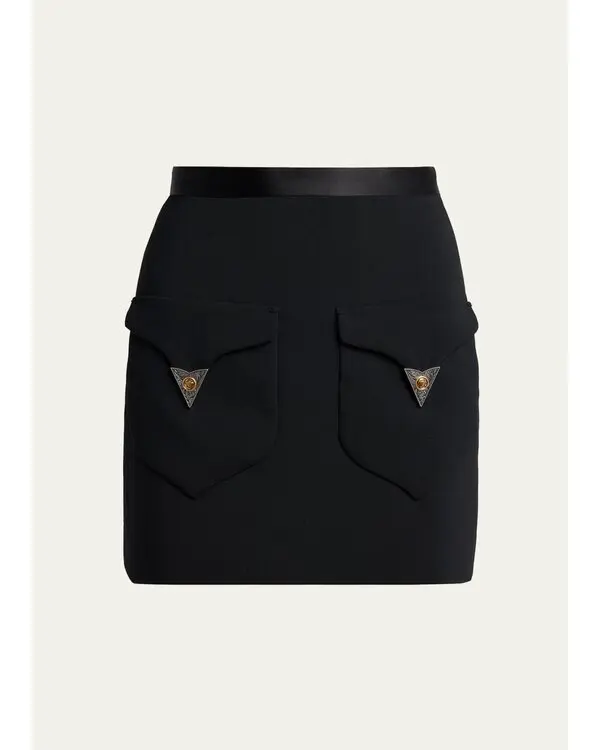 Versace Wool Mini Skirt