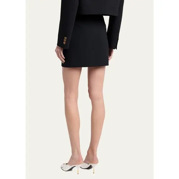 Versace Wool Mini Skirt