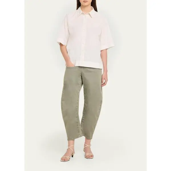 All Three Aisla Poplin Button-front Shirt
