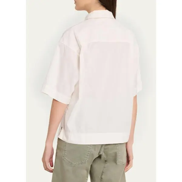 All Three Aisla Poplin Button-front Shirt