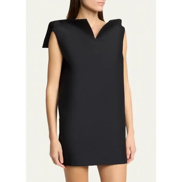 Balenciaga Vareuse Structured Sleeveless Mini Dress - Black
