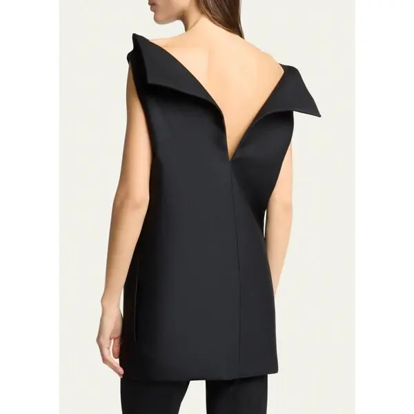 Balenciaga Vareuse Structured Sleeveless Mini Dress - Black