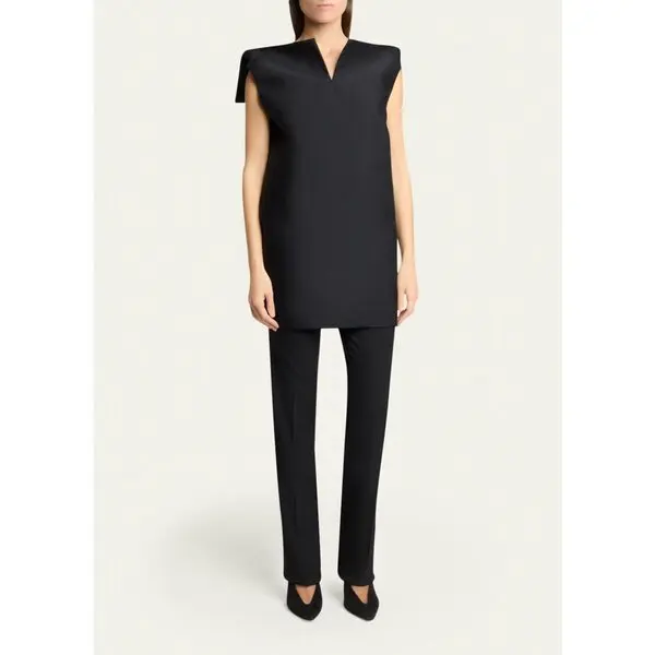 Balenciaga Vareuse Structured Sleeveless Mini Dress - Black