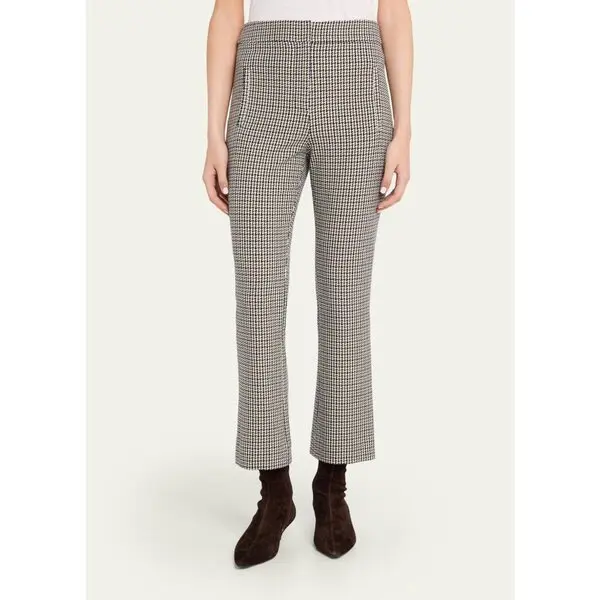 Veronica Beard Arte Check Plaid Kick-flare Pants