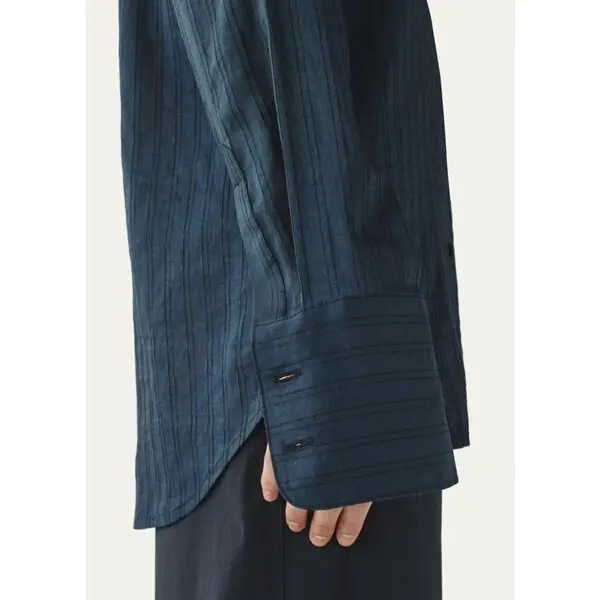 Attersee The Everyday Striped Linen Button-down Shirt