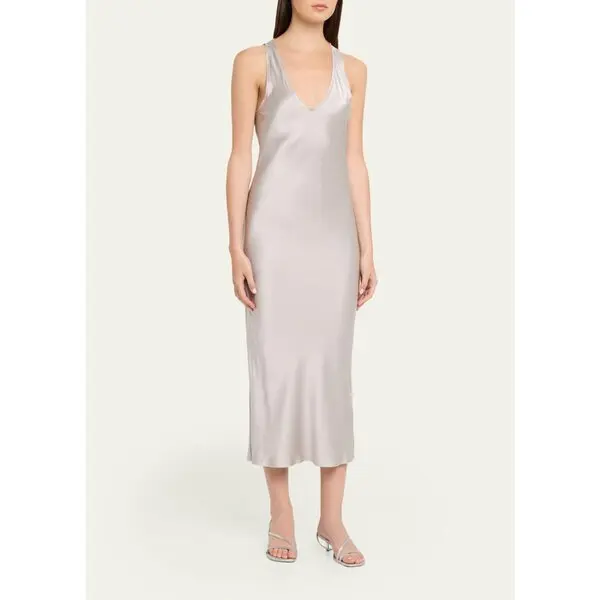 All Three Anna Silk Midi Dress