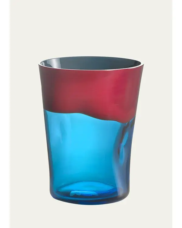 NASONMORETTI Dandy Water Glass, 19.8 Oz - Coral/turquoise