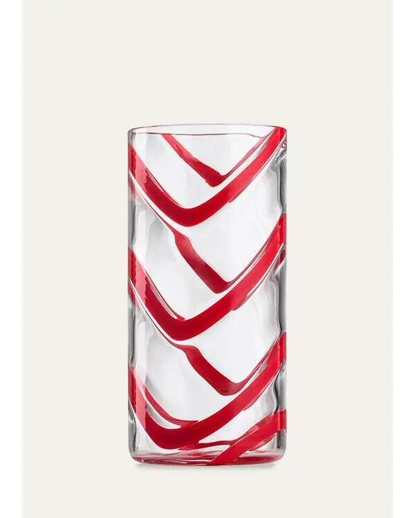 NASONMORETTI Cyrcus Highball Glass, 15.2 Oz - Red