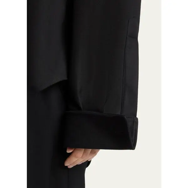 Balenciaga Double Cotton Twill Cocoon Collared Shirt