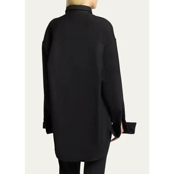 Balenciaga Double Cotton Twill Cocoon Collared Shirt