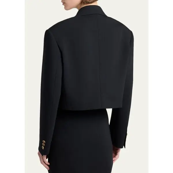 Versace Cropped Informal Wool Jacket