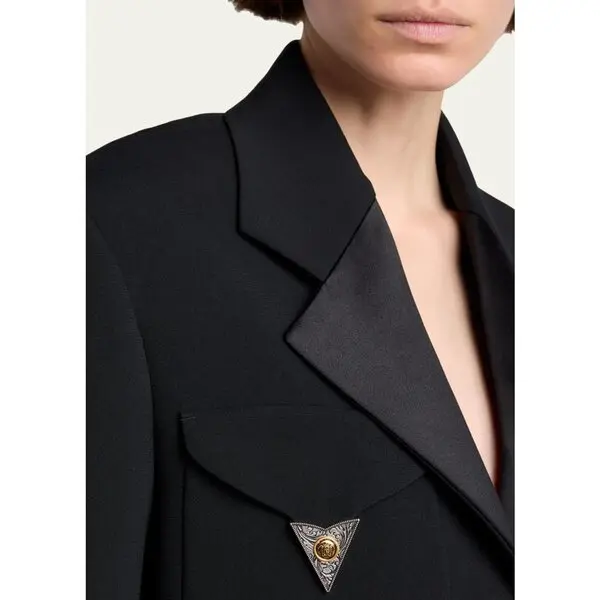 Versace Cropped Informal Wool Jacket