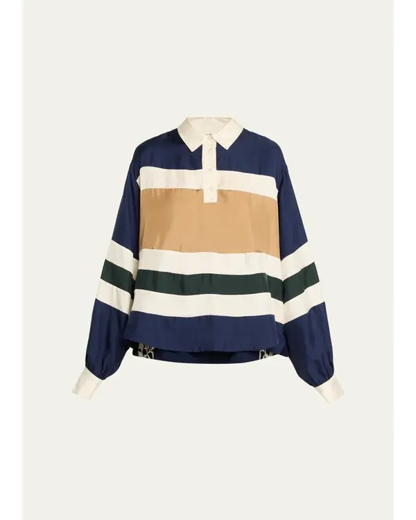 Sea Juliet Stripe Long-sleeve Polo