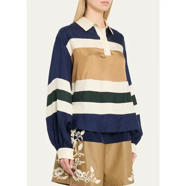 Sea Juliet Stripe Long-sleeve Polo