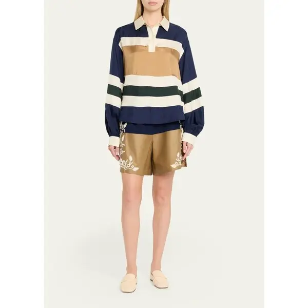 Sea Juliet Stripe Long-sleeve Polo