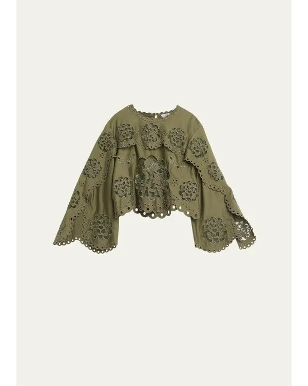 Sea Gardener Embroidered Blouse