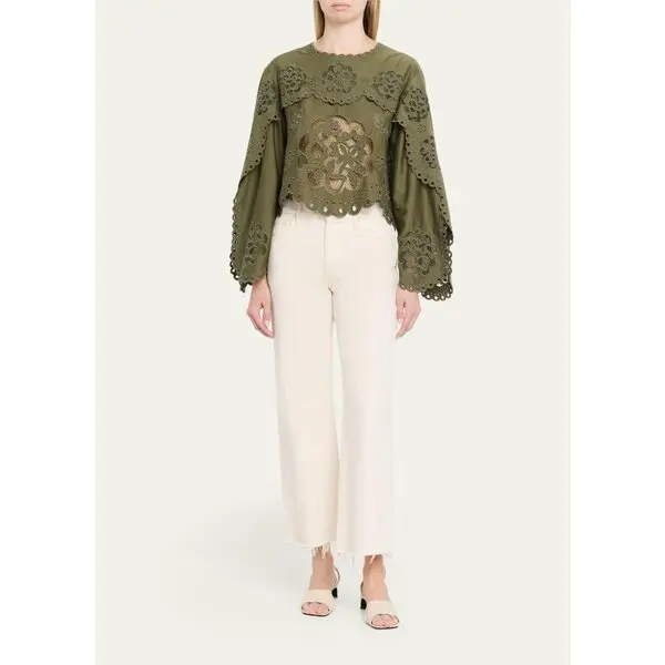 Sea Gardener Embroidered Blouse