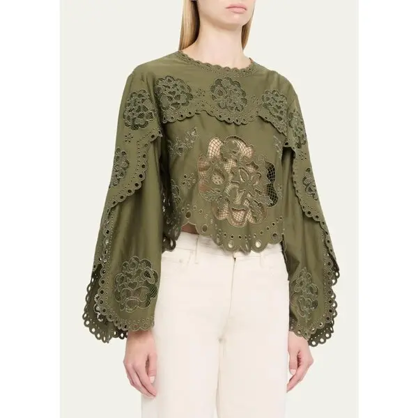 Sea Gardener Embroidered Blouse