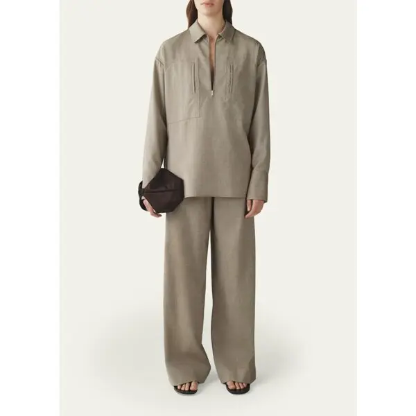 Attersee The Slouch Pants In Lightweight Wool Suiting