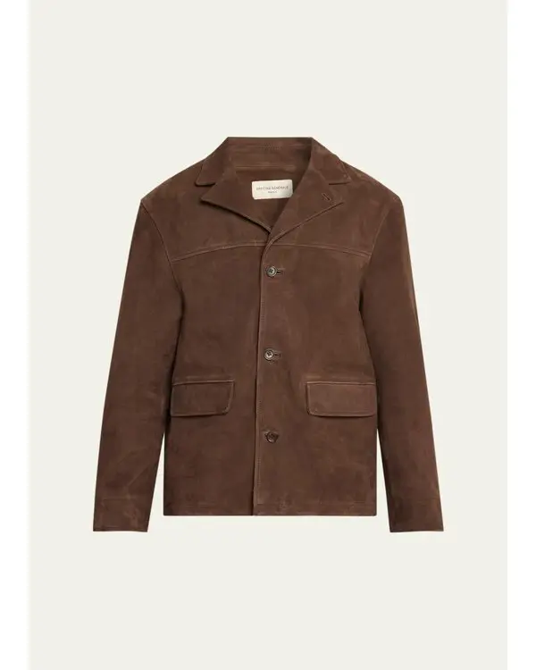 Officine Générale Suede Button-front Jacket